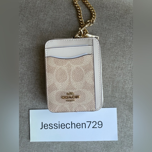 Coach | Bags | Nwtcoach Zip Card Case In Signature Canvas Coach ...